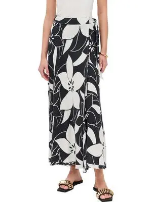Z Supply Salerno Madero Wrap Skirt - Black