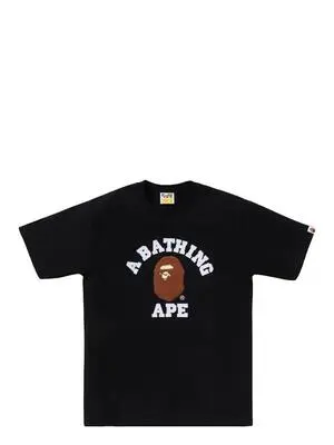 A BATHING APE Boa College C Tee Shirt - Black