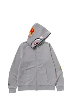A BATHING APE Shark Full Zip Hoodie - Gray
