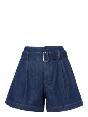 FRAME The Paper Bag Denim Shorts - Blue