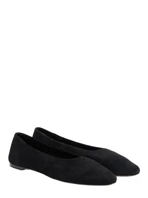 TOTEME Suede Ballet Flats - Black