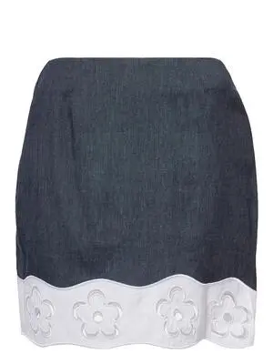 Staud Margaux Linen-blend Miniskirt - White