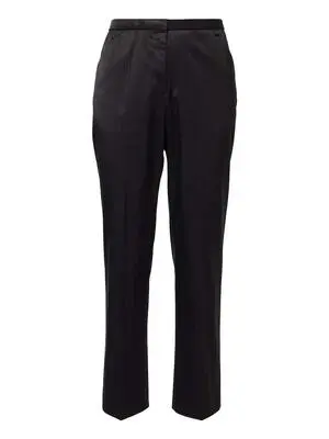 TOTEME Cotton-blend Straight Trousers - Black