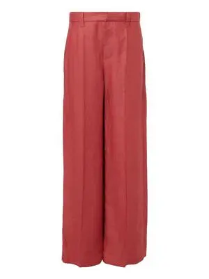 BRUNELLO CUCINELLI Brunello Cucinelli Hemp And Linen Wide-Leg Trousers