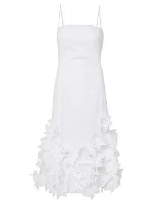 Simkhai Bella Floral-appliqué Midi Dress - White