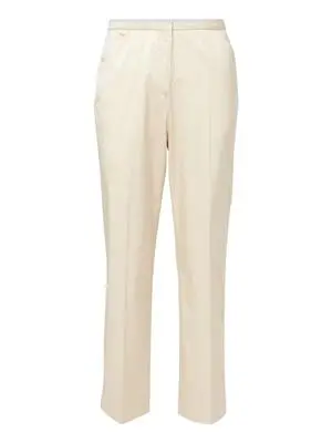 TOTEME Toteme Cotton-Blend Straight Leg Pants Beige