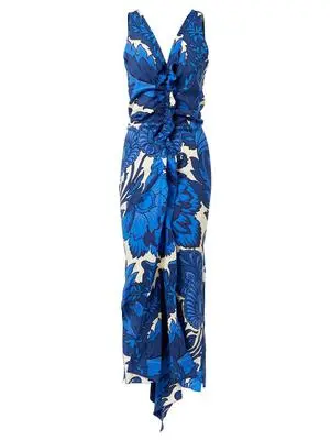 Etro Floral Maxi Dress - Blue