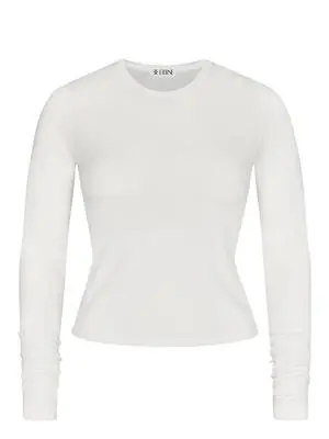 Eterne Fitted Long-sleeve T-shirt - Ivory