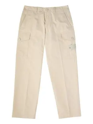 Stone Island Straight-leg Cotton-poplin Cargo Trousers - Beige