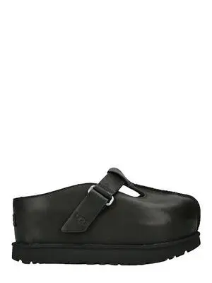 UGG Goldenstar Hi Leather Platform Clogs - Black