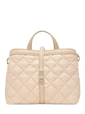 Mz Wallace Mini Astor Top Handle Bag - Buff/light Gold