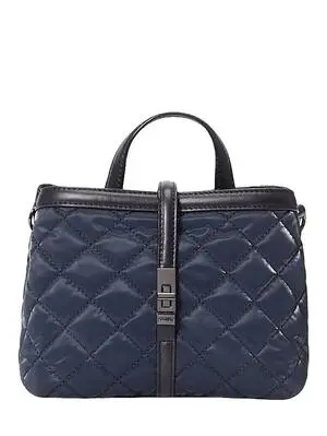 Mz Wallace Mini Astor Top Handle Bag - Ink Liquid/gunmetal