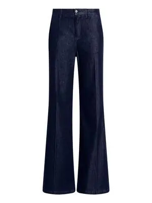 Dolce & Gabbana Denim And Silk Palazzo Pants - Multicolor