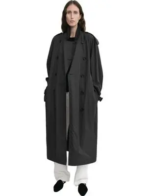TOTEME Garderob Cotton Trench Coat - Washed Black