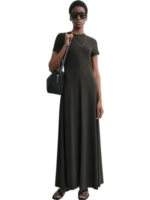 TOTEME Fluid Jersey Maxi Dress - Pepper