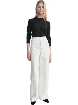 TOTEME High-rise Wide Leg - White