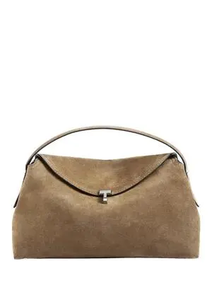 TOTEME TOTEME T-Lock Top Handle Bag Tobacco
