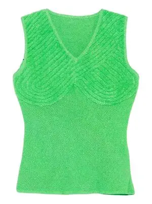 ISA BOULDER V-neck Top - Green