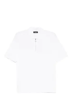Stefano Ricci Jacquard Polo Shirt - White