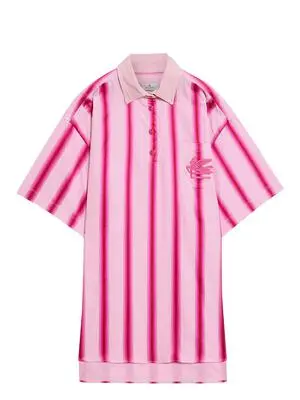 Etro Striped Embroidered Cotton-blend Shirt - Pink