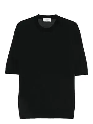 LANEUS Knitted T-shirt - Black