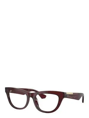 Burberry Full Rim Square Frame Eyeglasses - Rojo De Cuadros