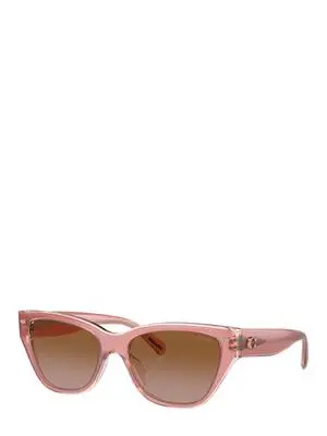 COACH Full Rim Sunglasses - Milky Pink,transparent Pink