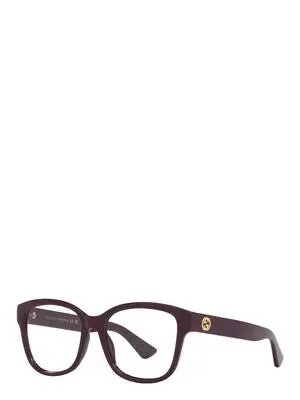 Gucci Full Rim Square Eyeglasses - Burgundy