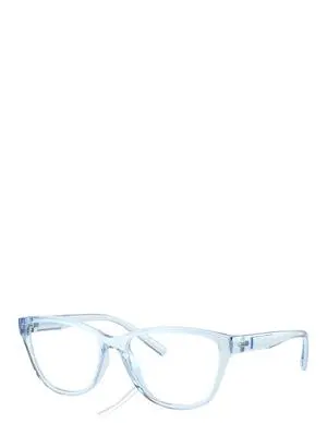 Armani Exchange Armani Exchange Eyeglasses Shiny Transparent Blue