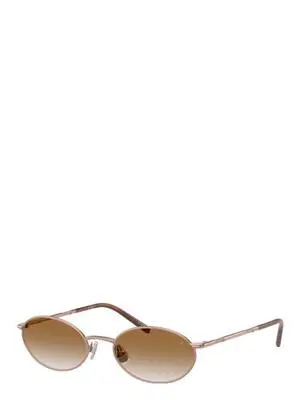 Brunello Cucinelli Oval Frame Sunglasses - Rose Gold