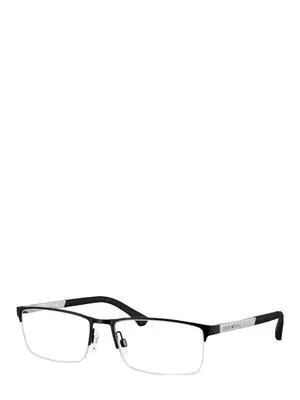 Emporio Armani Emporio Armani Rectangle Eyeglasses Rubber Black