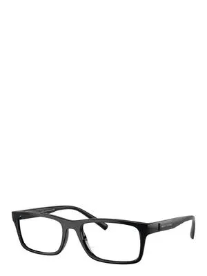 Armani Exchange Full Rim Rectangle Eyeglasses - Shiny Black
