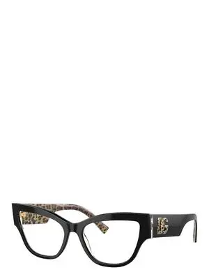 Dolce & Gabbana DG3378 Eyeglasses Noir Sur Brun Lion