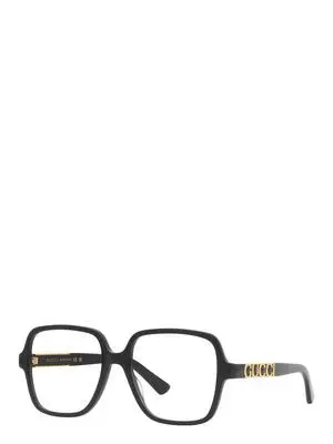 Gucci Full Rim Square Eyeglasses - Noir