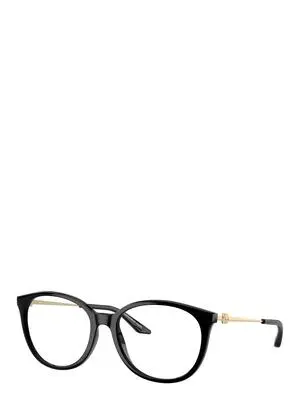 Armani Exchange Eyeglasses Full Rim Round Frame - Shiny Black