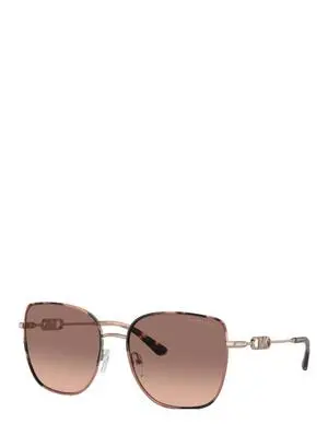 Michael Kors Empire Square Sunglasses Rose Gold,pink Tortoise