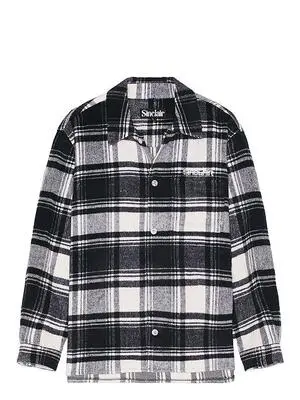SINCLAIR GLOBAL Sinclair Global Country Flannel In Black.