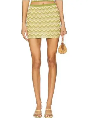 Devon Windsor Lane Skirt - Pistachio Stripe