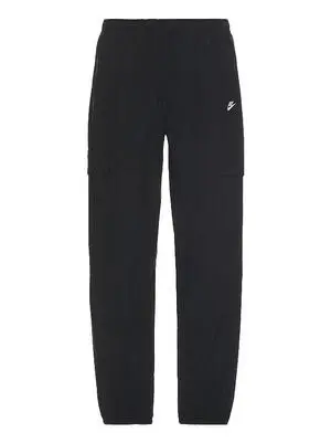 Nike Club Wvn Cargo Pant In Black - Black & White
