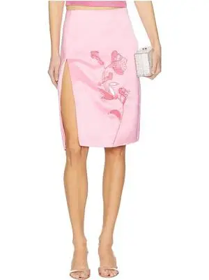 DES_PHEMMES Side Slit Midi Skirt - Bubble