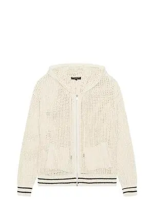Central Park West Waffle Stitch Hoodie - Ivory