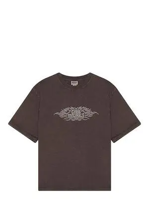 GUESS ORIGINALS Heavyweight Tee In Brown - Regal Brown Multi