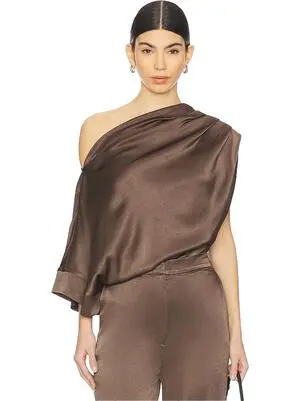 NONCHALANT LABEL Kenzie Top - Chocolate