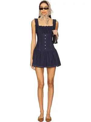 Frankies Bikinis Christa Denim Mini Dress - Blue