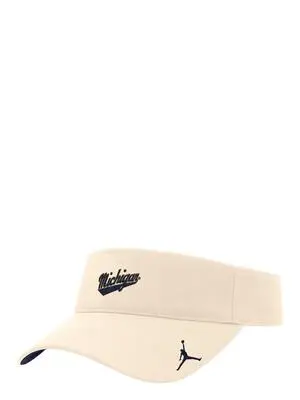 JORDAN Michigan Wolverines Primetime Ace Adjustable Visor - Brown