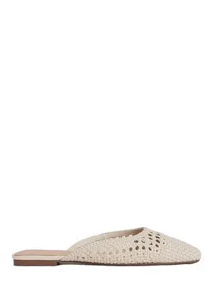 REISS Marta Woven Mules - Off White