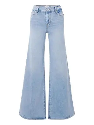 FRAME Le Palazzo Mid-rise Flared Jeans Blue