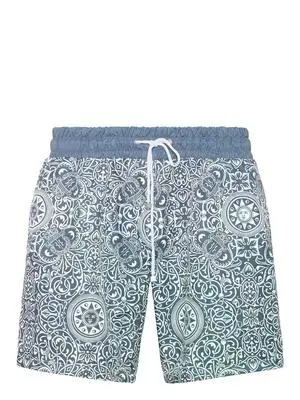 BILLIONAIRE Printed Swim Shorts - Blue