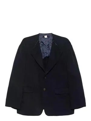 Comme Des Garçons Collarless Blazer - Blue