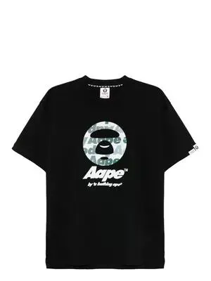 AAPE BY *A BATHING APE® Logo-print T-shirt - Black